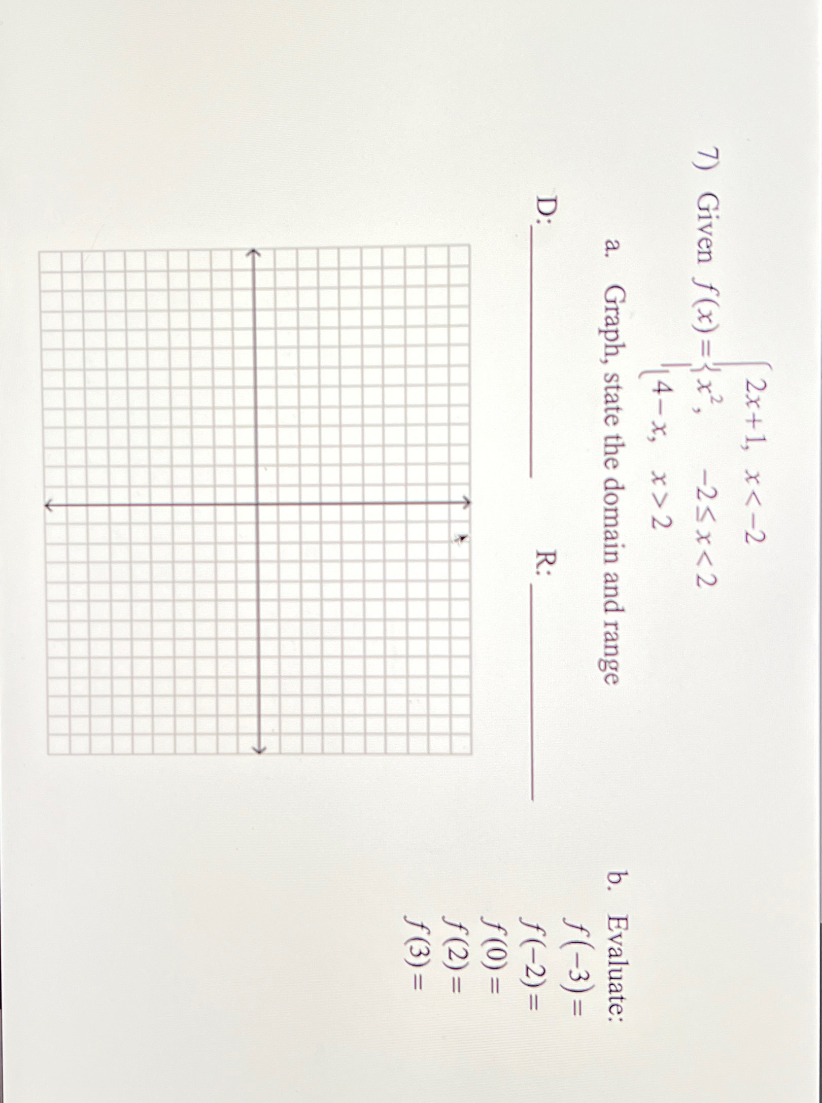 Solved Given f(x)={2x+1,x