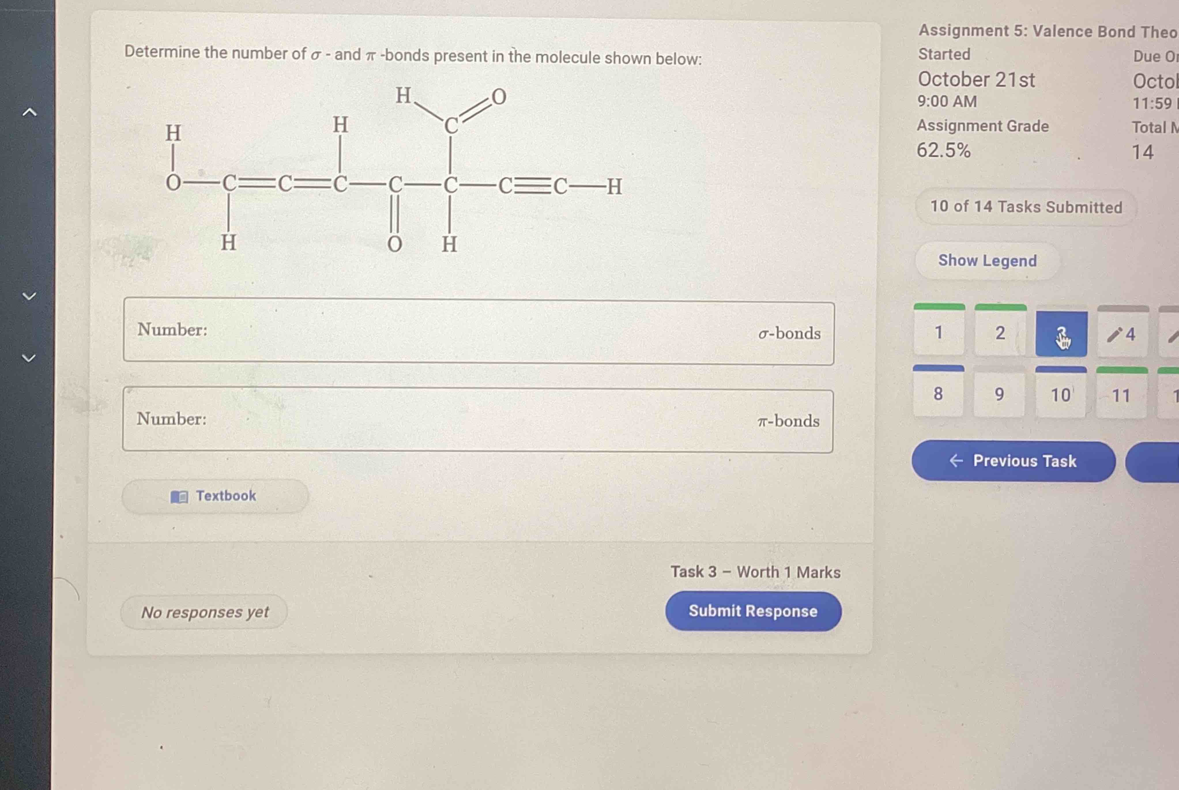 Solved Determine the number of \sigma -and \pi -bonds | Chegg.com