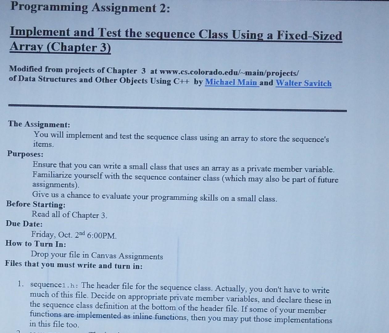 Solved Programming Assignment 2 Implement And Test The