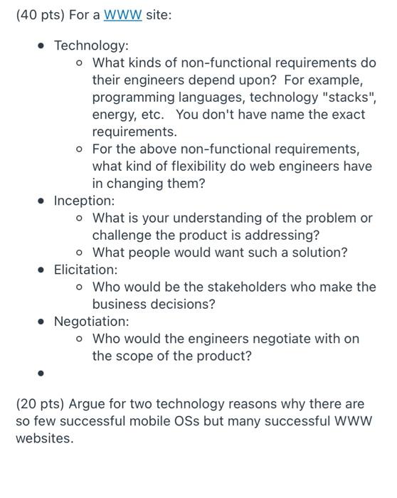 Solved ANSWER EACH QUESTION BULLET WITH 3 OR 4 | Chegg.com