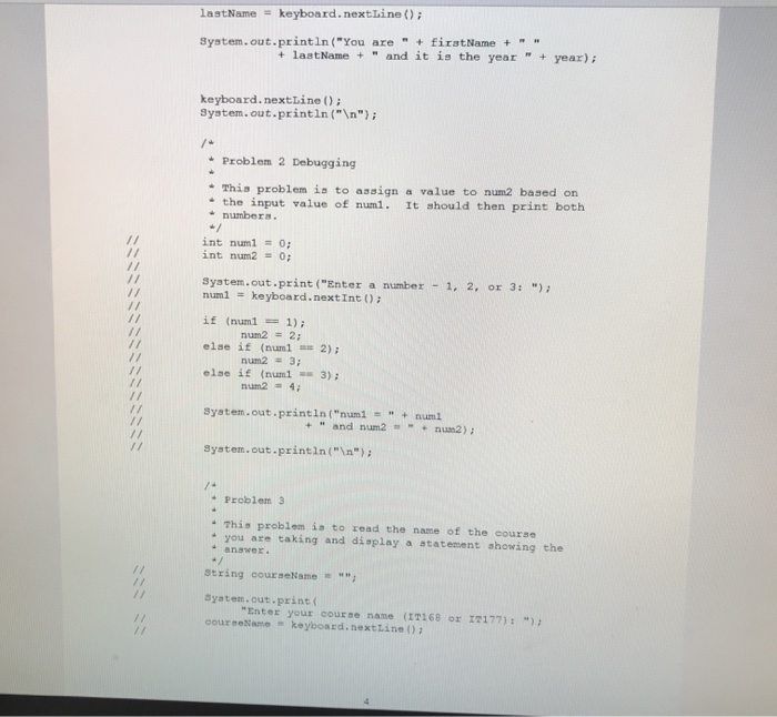 Solved Part 4 - Debugging You are to debug the given file | Chegg.com