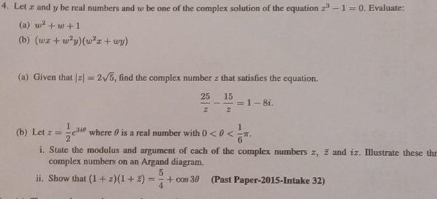 Solved Let x ﻿and y ﻿be real numbers and w ﻿be one of the | Chegg.com