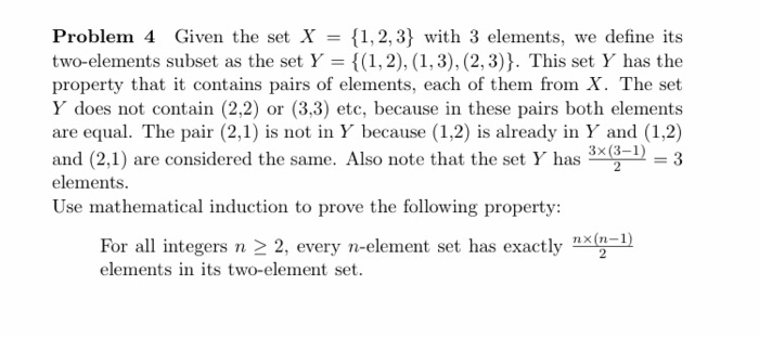 Solved Problem 4. Given the set X = {1,2,3} with 3 elements, | Chegg.com