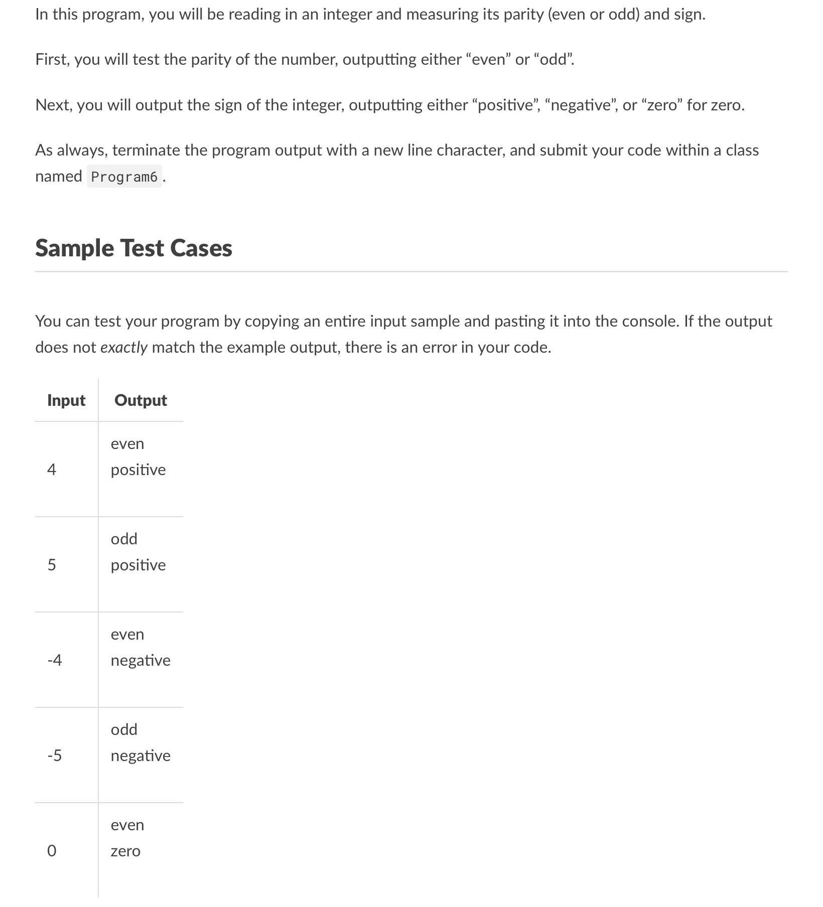 Solved In this program, you will be reading in an integer | Chegg.com