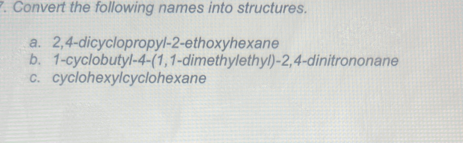 Convert the following names into | Chegg.com