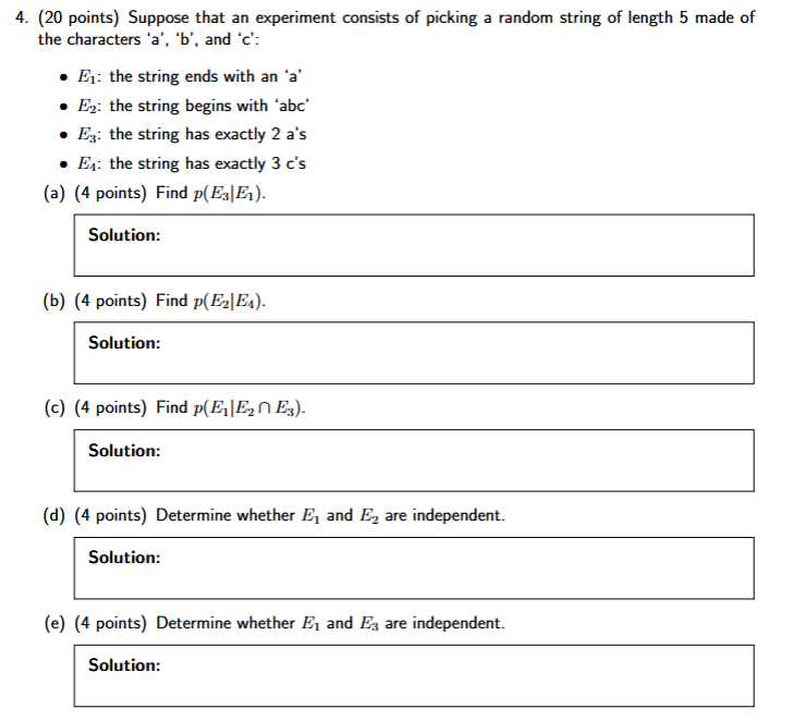 Solved (20 ﻿points) ﻿Suppose that an ﻿experiment consists of | Chegg.com