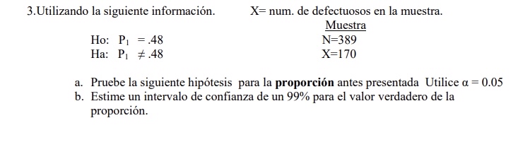 Solved 3.Utilizando la siguiente información. x= ﻿num. de | Chegg.com