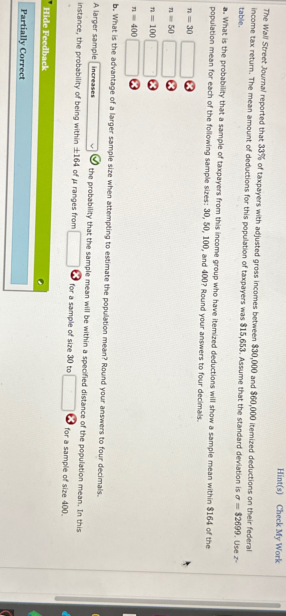 Solved Hint(s) ﻿Check My WorkThe Wall Street Journal | Chegg.com