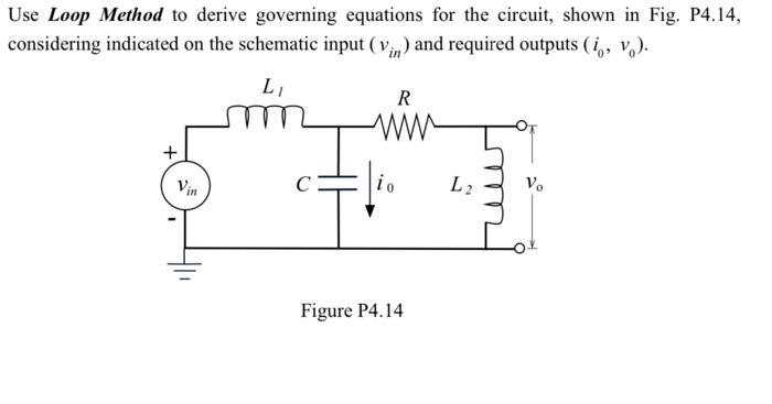 Solved Use Loop Method to derive governing equations for the | Chegg.com