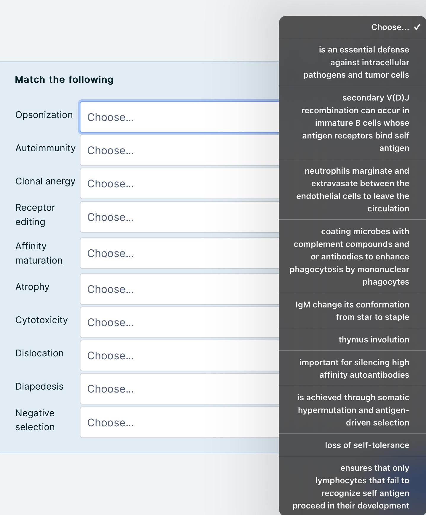 Solved Choose...is an essential defense against | Chegg.com