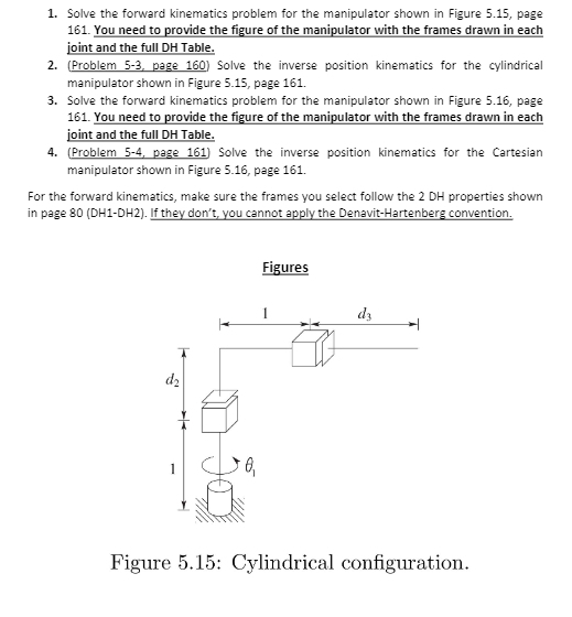 Solve the forward kinematics problem for the | Chegg.com