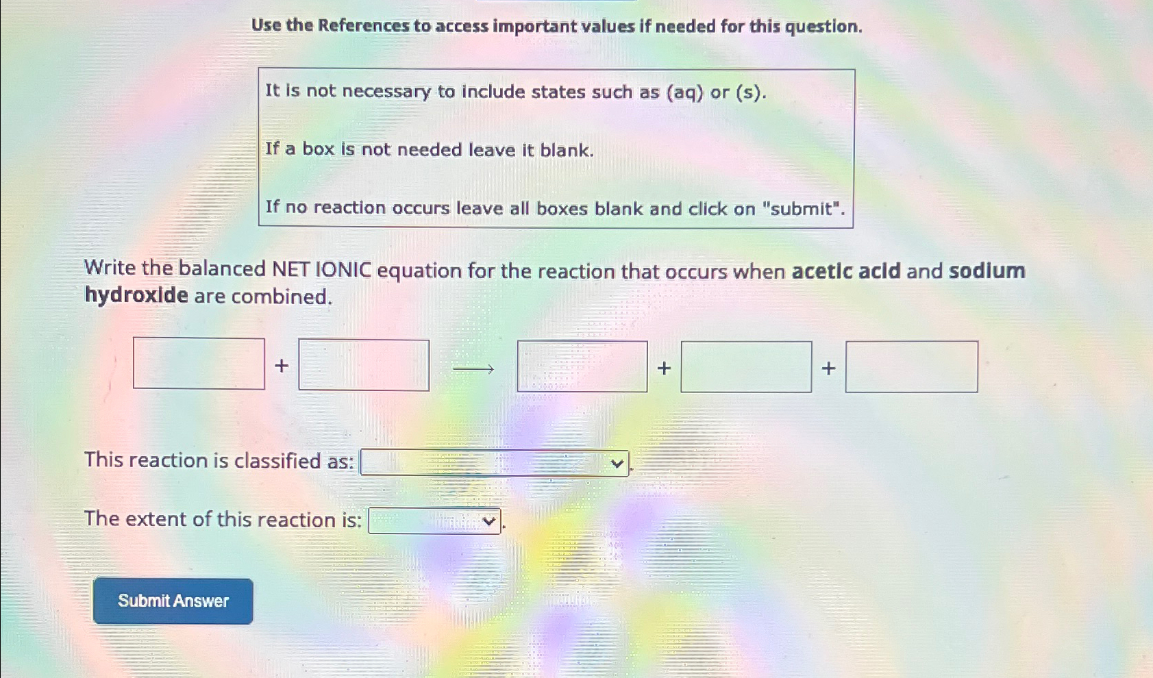 Use the References to access important values if | Chegg.com