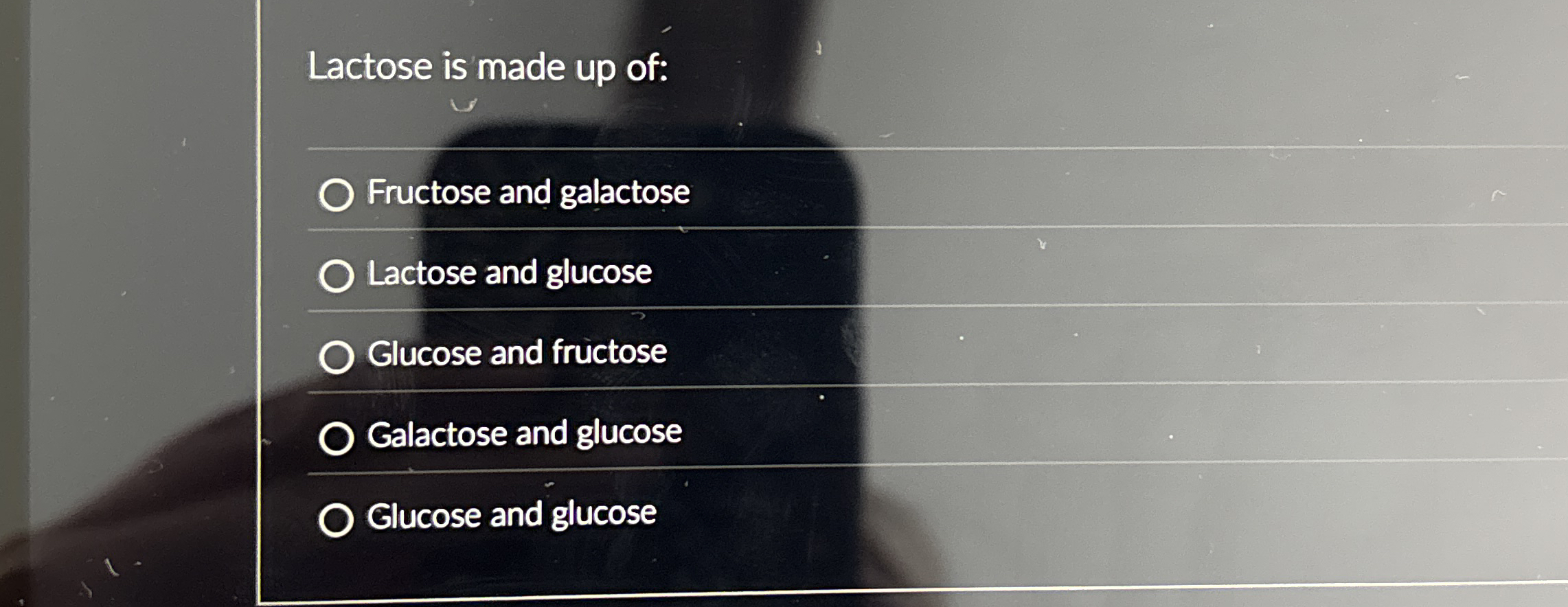 Solved Lactose is made up of:Fructose and galactoseLactose | Chegg.com