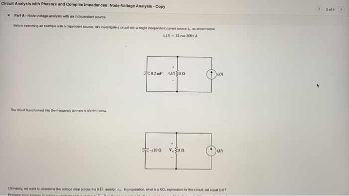 Solved Circuit Analysis with Phasors and Complex Impedances: | Chegg.com