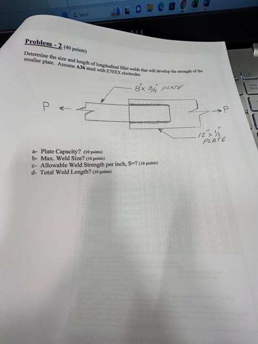 Solved Determine the allowable load P permitted for this | Chegg.com