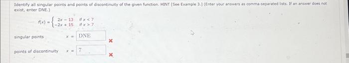 Solved Identify all singular points and points of | Chegg.com