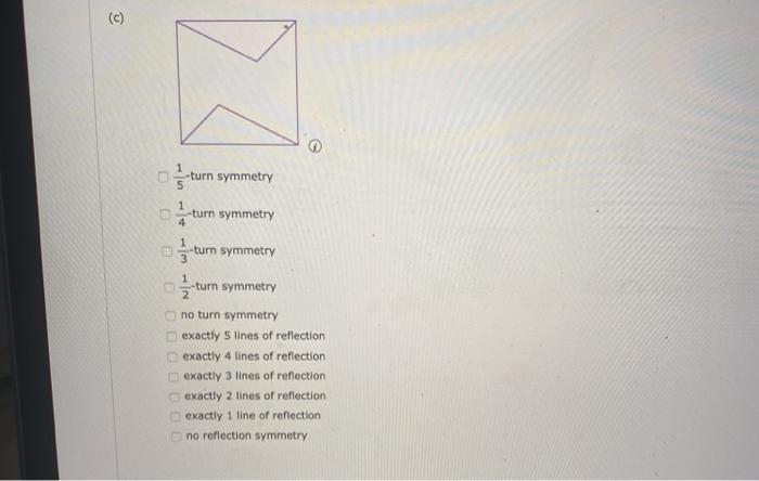 Solved Describe The Reflection And Rotation Symmetries Of