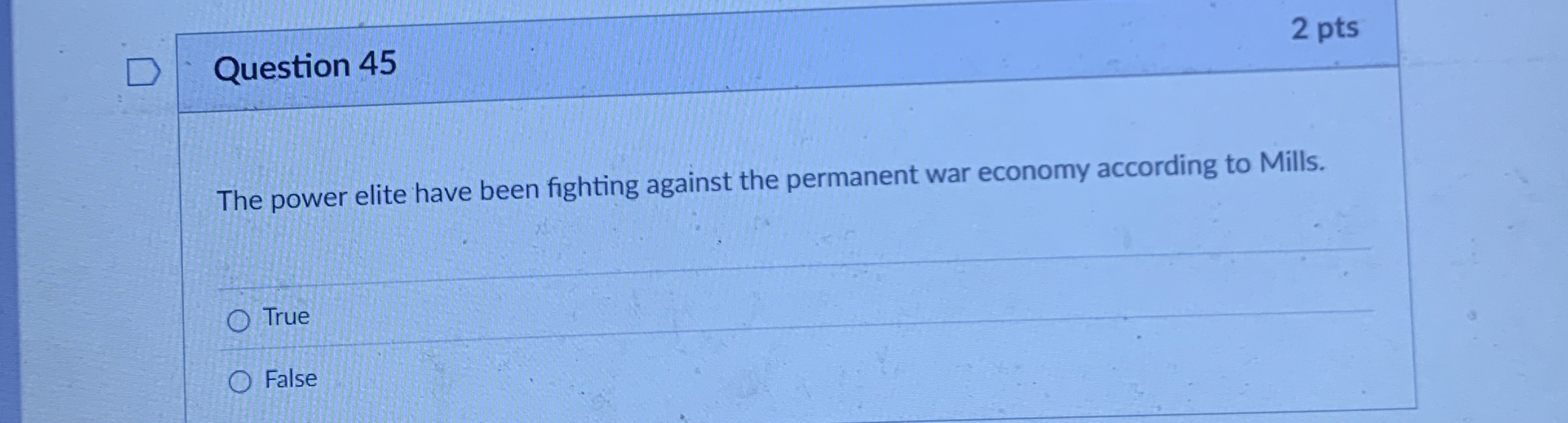 Solved Question 452 ﻿ptsThe power elite have been fighting | Chegg.com