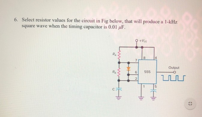Solved 6. Select resistor values for the circuit in Fig | Chegg.com