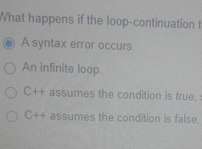 Solved What happens if the loop-continuation test is omitte | Chegg.com