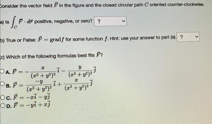 Solved Consider the vector fleld F In the figure and the | Chegg.com