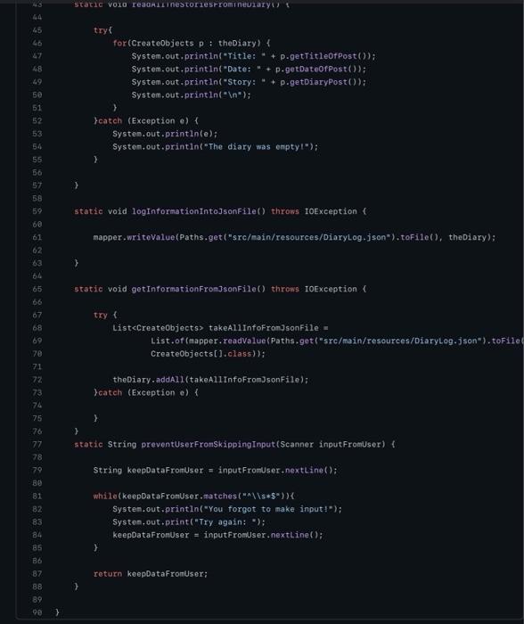 Solved the questions goes like thisthe code should be in | Chegg.com