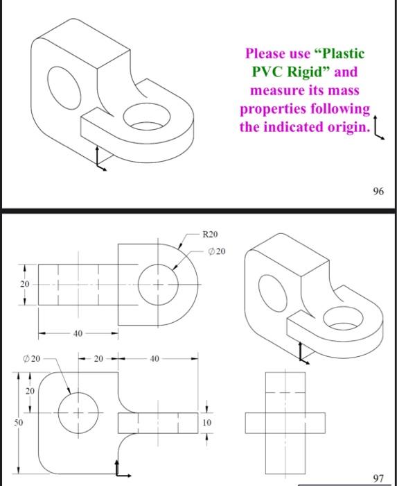 Solved Please build all 3 parts in solidworks program using | Chegg.com