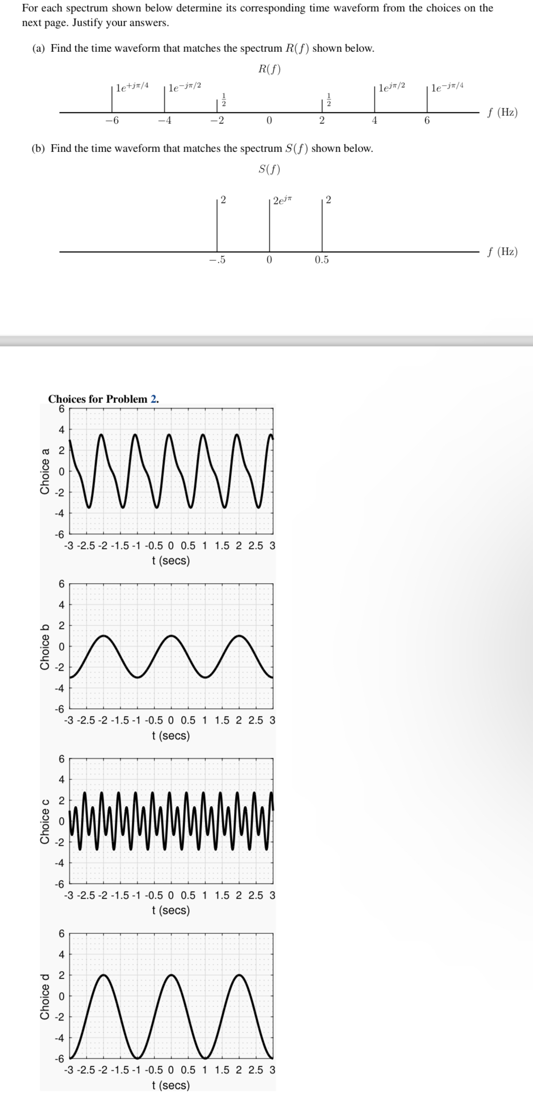 Solved For each spectrum shown below determine its | Chegg.com