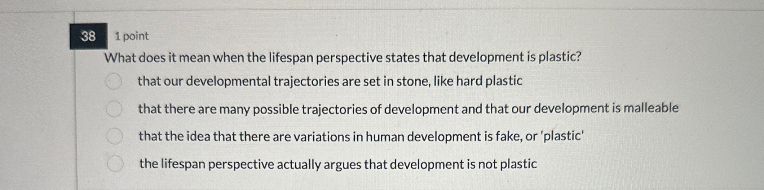 Solved 381 ﻿pointWhat does it mean when the lifespan | Chegg.com