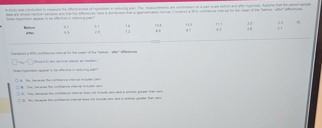Solved A study was conducted to measure the effectiveness of | Chegg.com