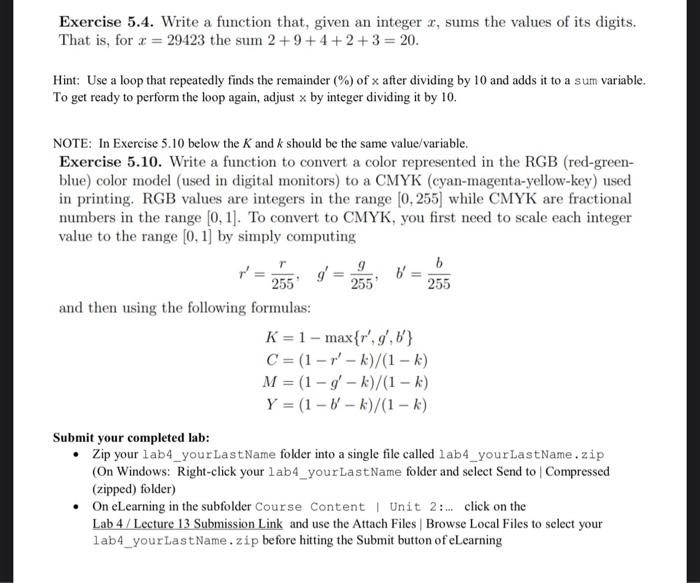 Solved That is, for x=29423 the sum 2+9+4+2+3=20. Hint: Use | Chegg.com