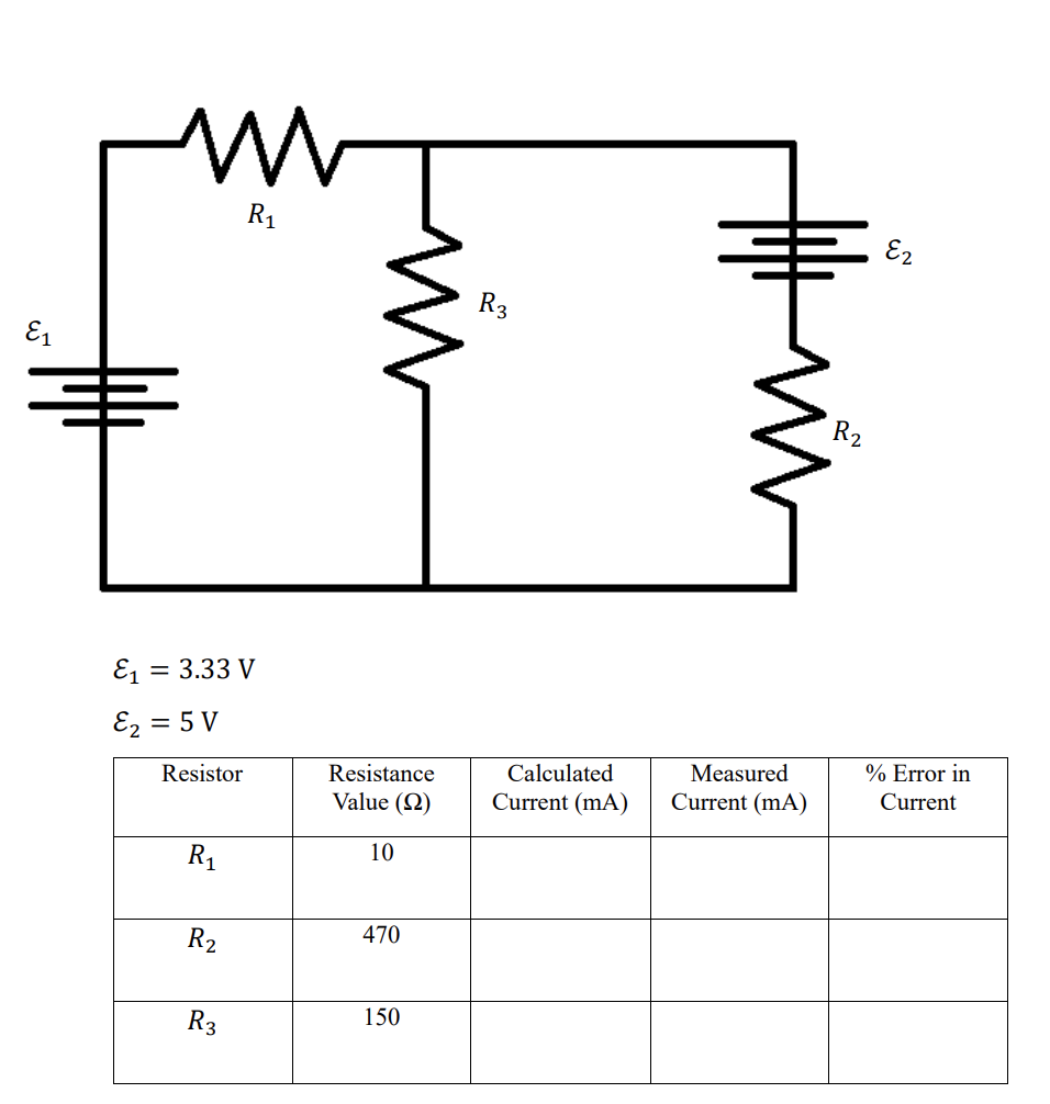 Solved Calculate the current for all 3 ﻿resistors | Chegg.com