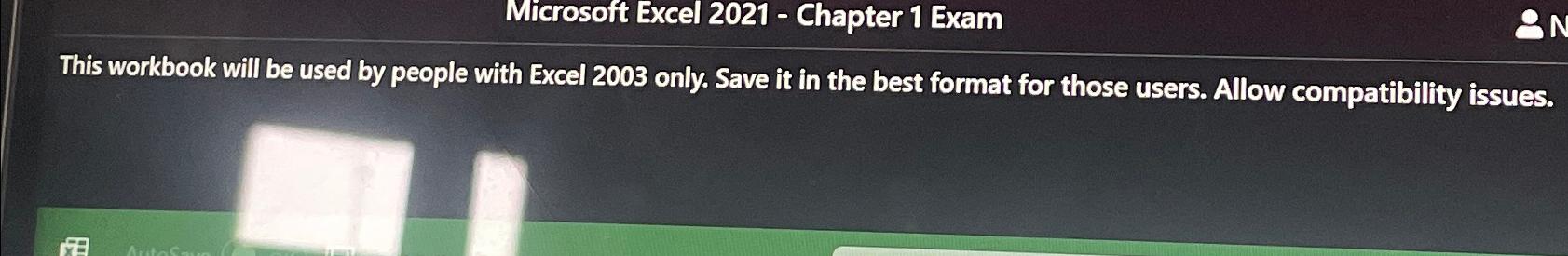 Solved Microsoft Excel 2021 - ﻿Chapter 1 ﻿ExamThis workbook | Chegg.com