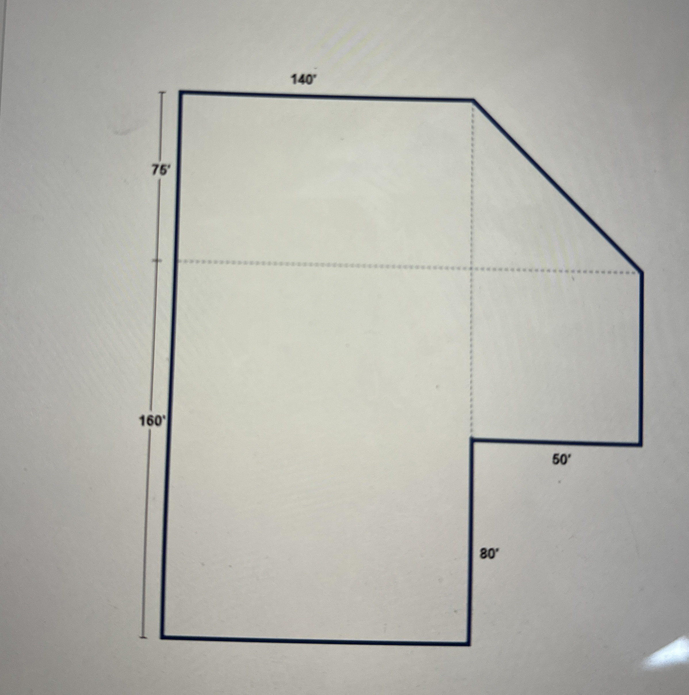 Solved Calculate the area of the following tract of land in | Chegg.com