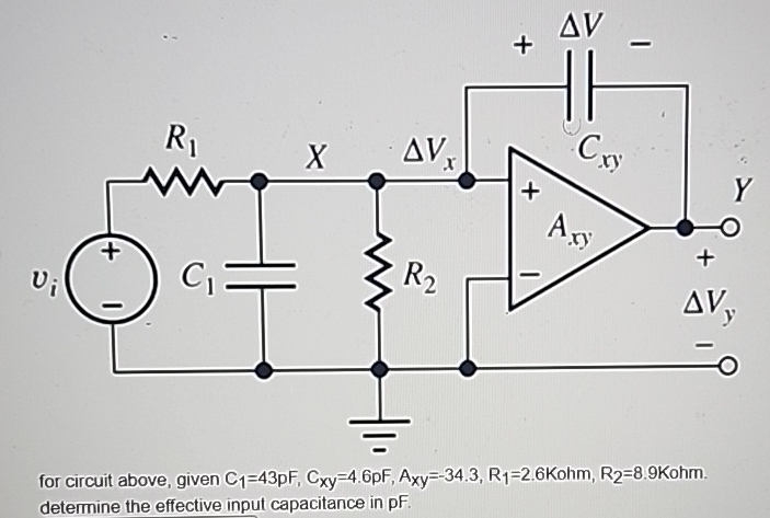 determine the effective input capacitance in pF. | Chegg.com