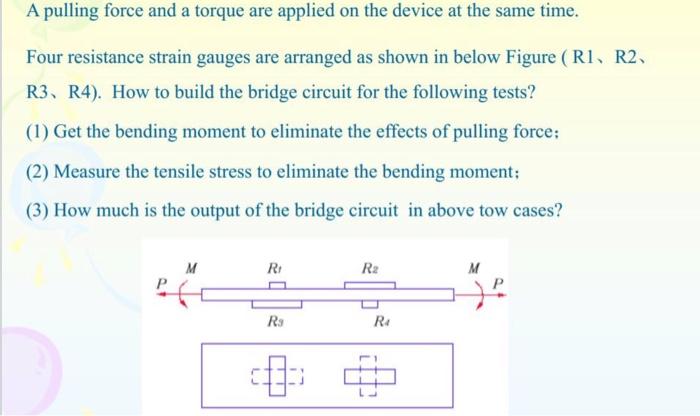 Solved A pulling force and a torque are applied on the | Chegg.com
