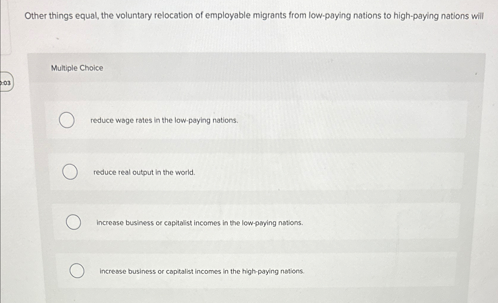 Solved Other things equal, the voluntary relocation of | Chegg.com