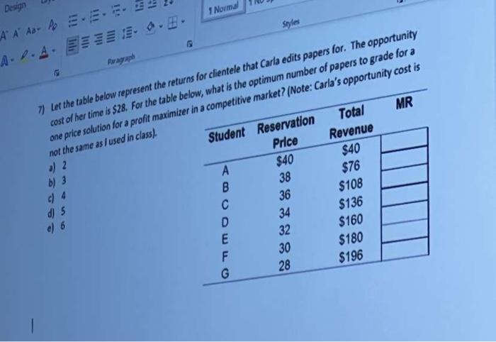 Solved 7) Let the table below represent the returns for | Chegg.com