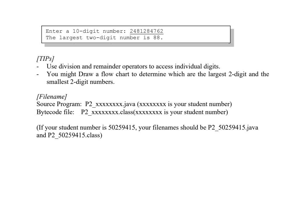 Solved Source Program: P1_xxxxxxxx.java ( (xxxxxxx is your | Chegg.com