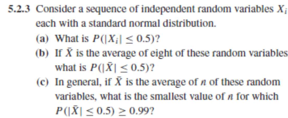 Solved 5.2.3 ﻿Consider a sequence of ﻿independent random | Chegg.com