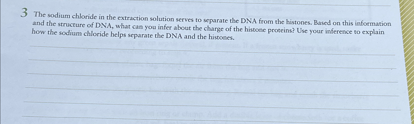 Solved 3 ﻿The sodium chloride in the extraction solution | Chegg.com