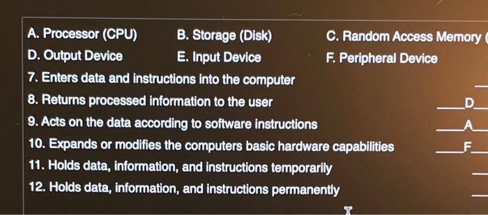 [Solved]: please pair the matching letter with the correct n