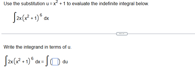 Solved Use the substitution u=x2+1 to ﻿evaluate the | Chegg.com