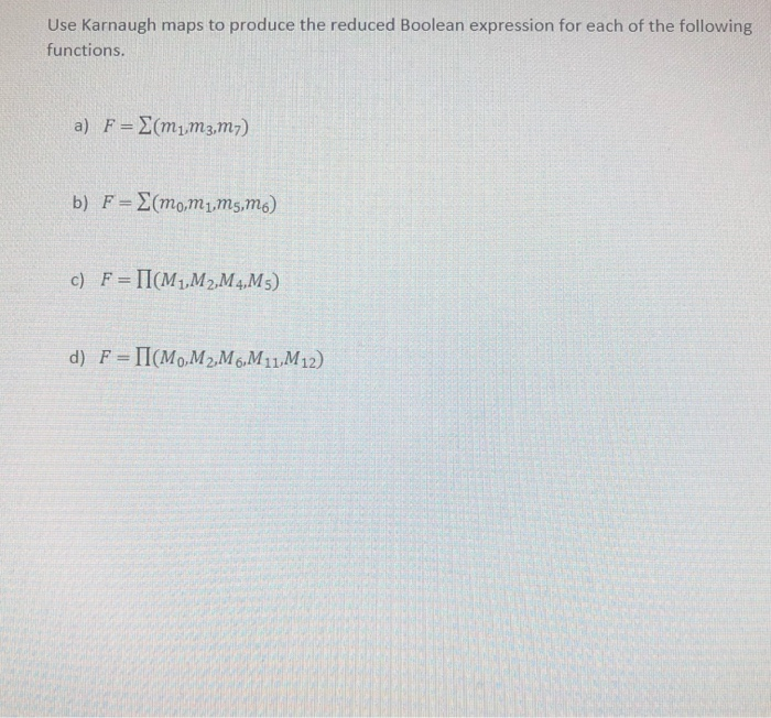Solved Identify the minterms of the output function Ffrom | Chegg.com