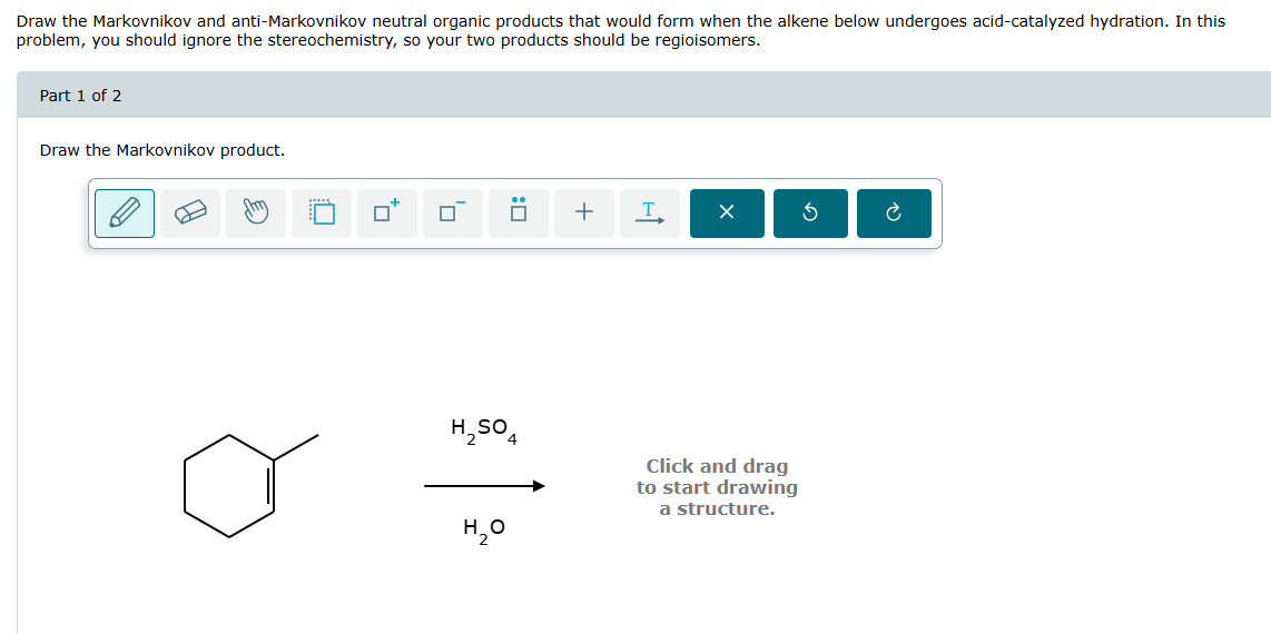 Solved Draw the Markovnikov and anti-Markovnikov neutral | Chegg.com
