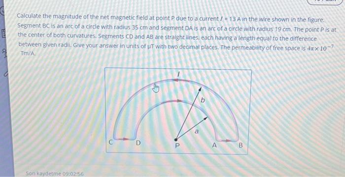Solved Calculate the magnitude of the net magnetic field at | Chegg.com