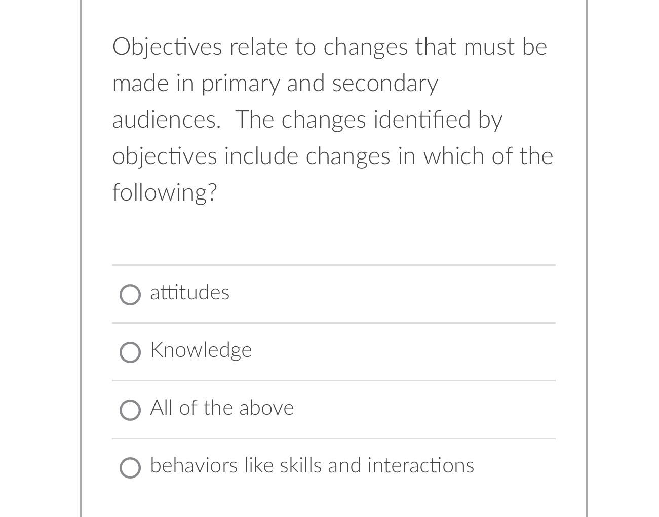 Solved Objectives relate to changes that must be made in | Chegg.com