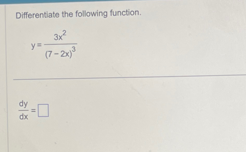 Differentiate the following | Chegg.com