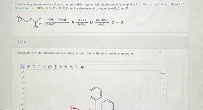 Solved The following sequence of reactions was employed | Chegg.com