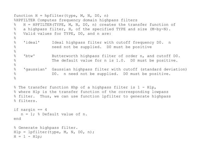 Solved Write A Matlab Program To Implement Lowpass Filter